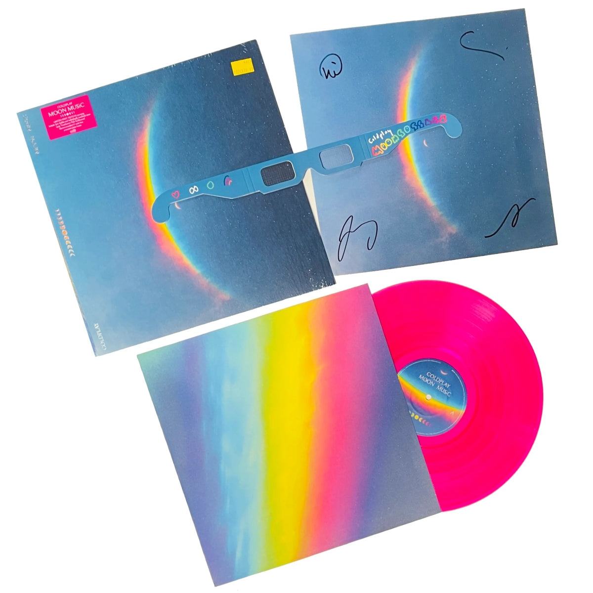Coldplay - Moon Music (Signed / Pink Eco Vinyl) – Bizarro Market